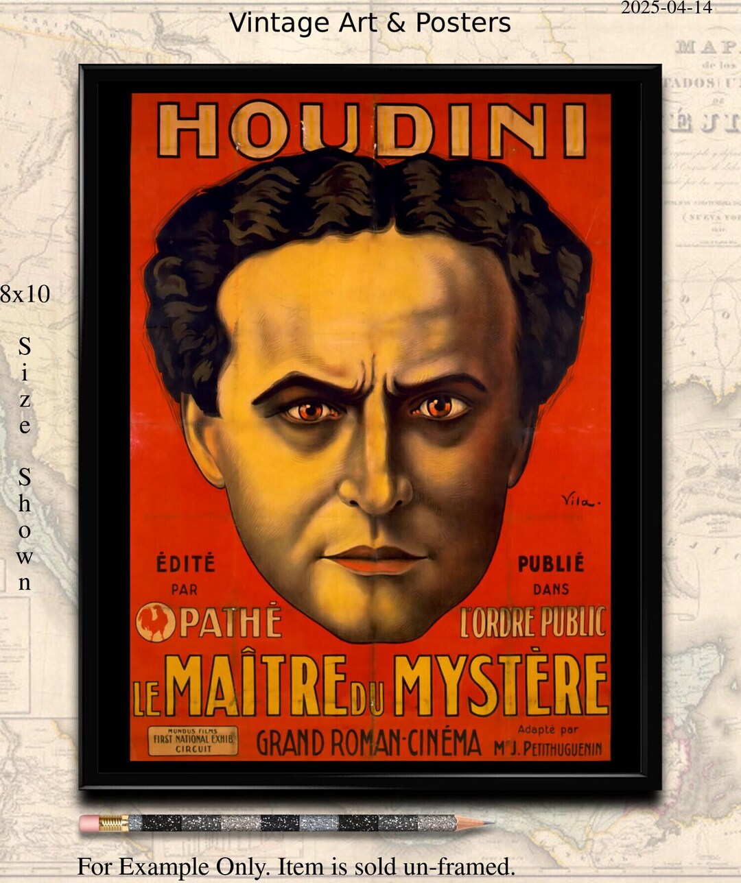 Printable Houdini Poster, Master of Mystery, Vintage Handbill Print ...
