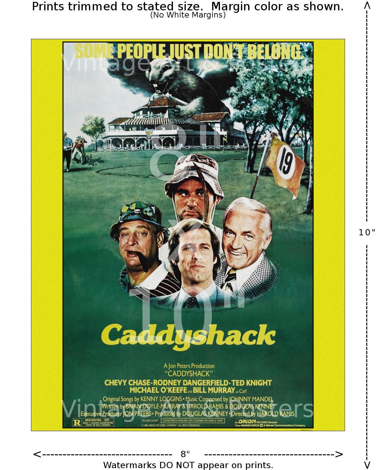 Printable Movie Poster: Caddyshack, Vintage Film Art Print, Lobby Card ...