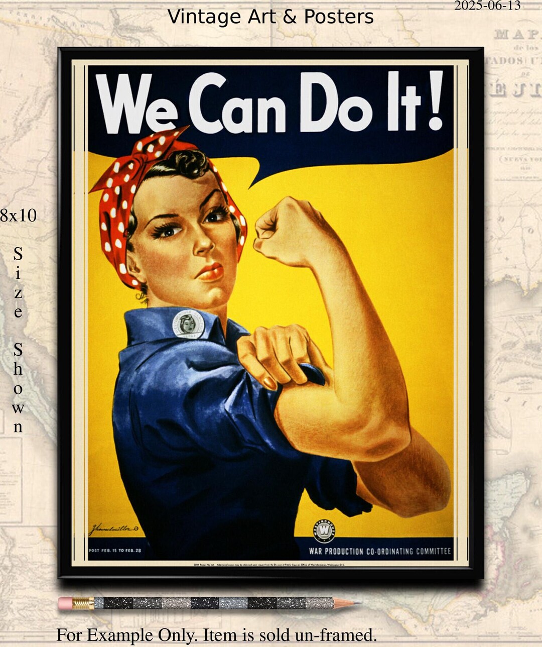 Printable Vintage US World War II Propaganda Poster: Rosie the Riveter ...