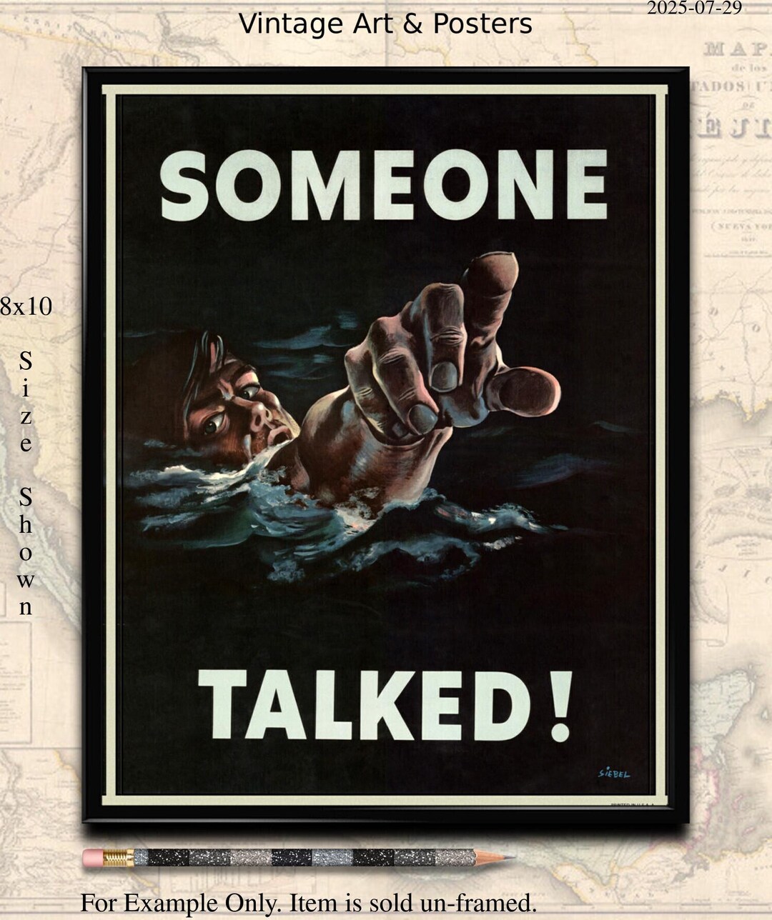 Printable Vintage US World War II Propaganda Poster: "someone Talked ...