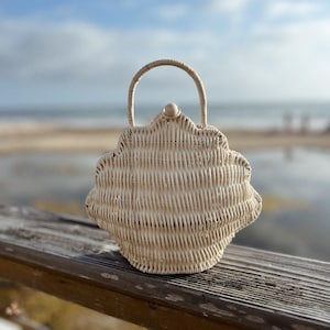 Natural Rattan Seashell Handbag Olli Ella Shell Bag - Etsy