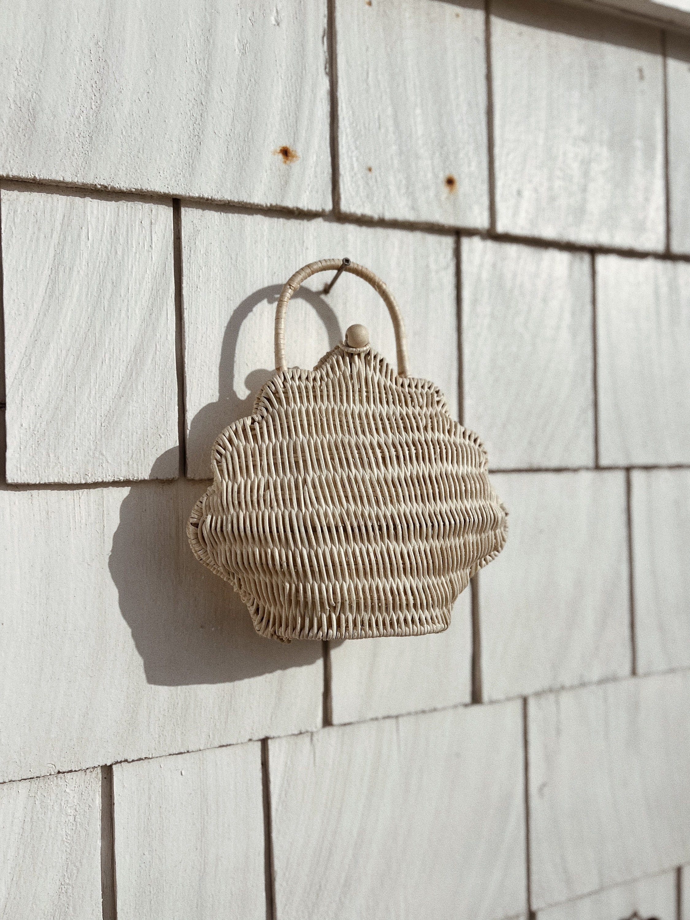 Natural Rattan Seashell Handbag Olli Ella Shell Bag - Etsy