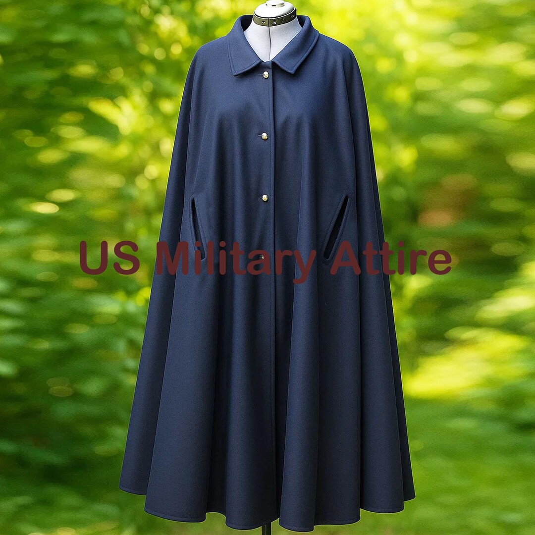 Clerical Cloak: Priest Catholic Monk Vestment Navy Blue Wool Clergy ...