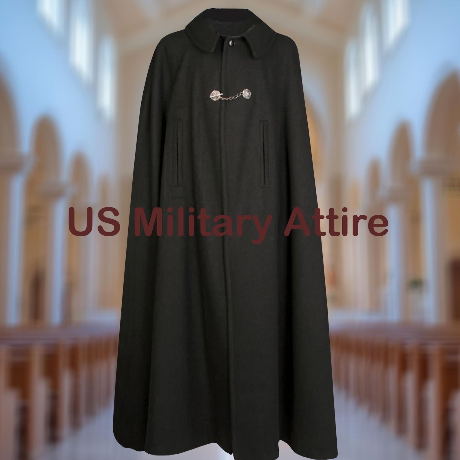 Priest Catholic Monk Cloaks Vestment, Clerical Cloak Black Wool - Etsy