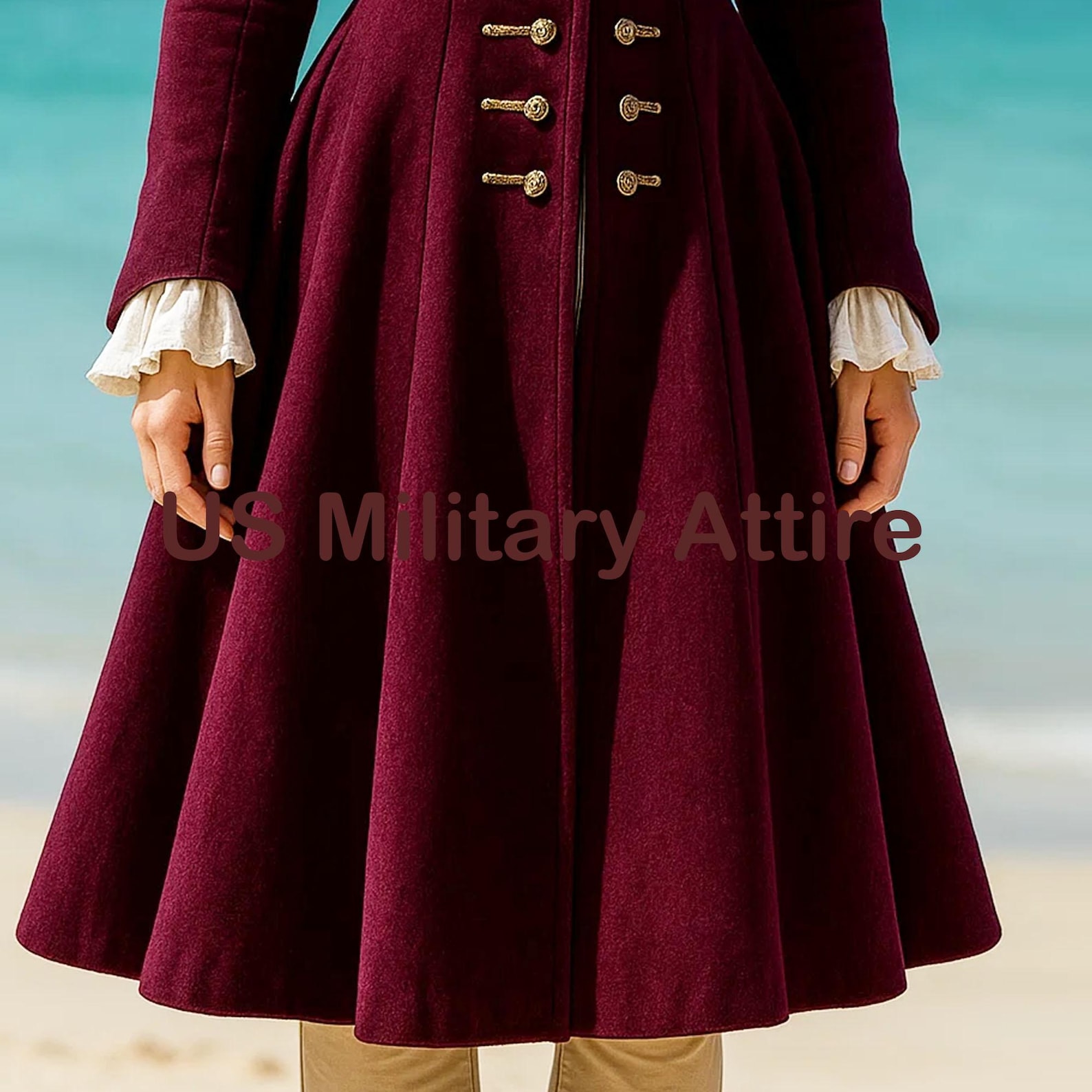 Steampunk Maroon Frock Coat: Victorian Gothic Pirate Costume - Etsy