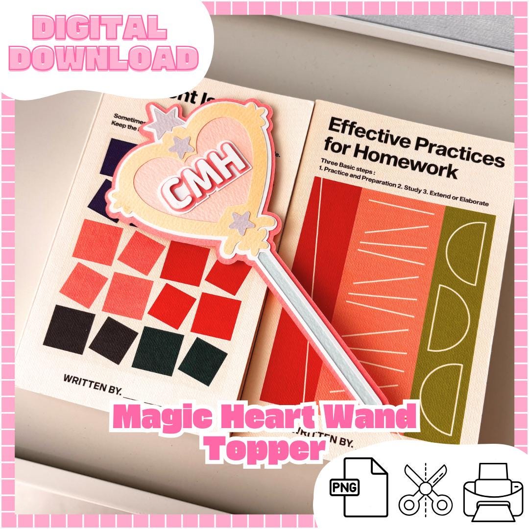 Magic Wand Cake Topper PNG – Cute Pastel Girl Birthday Digital Download ...