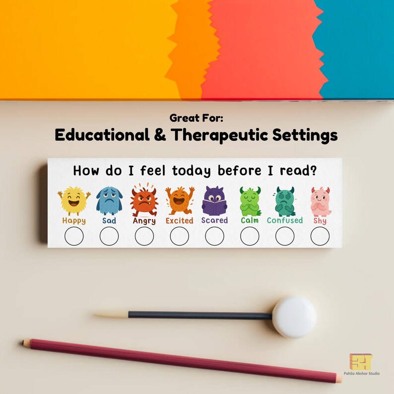Printable Monster Mood Bookmarks for Kids - 8 Emotions + 4 Mood Tracker ...