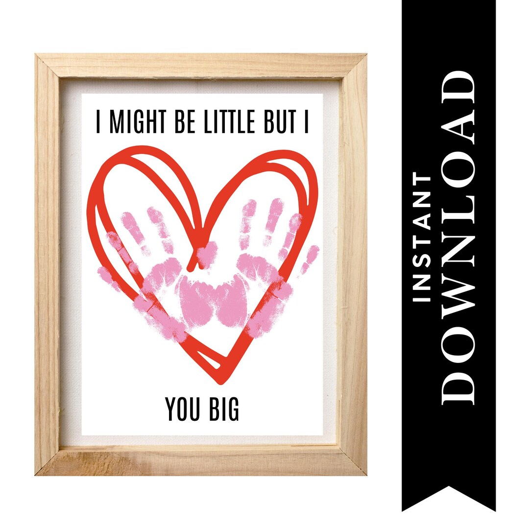 Big Hearth Handprint Art - Printable Mother's Day Craft - DIY Keepsake ...