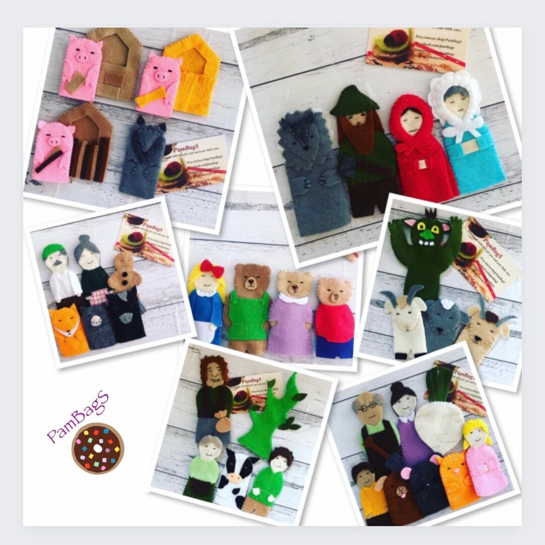 Storytelling Finger Puppets, Visual Story Aids, Preschool Learning ...