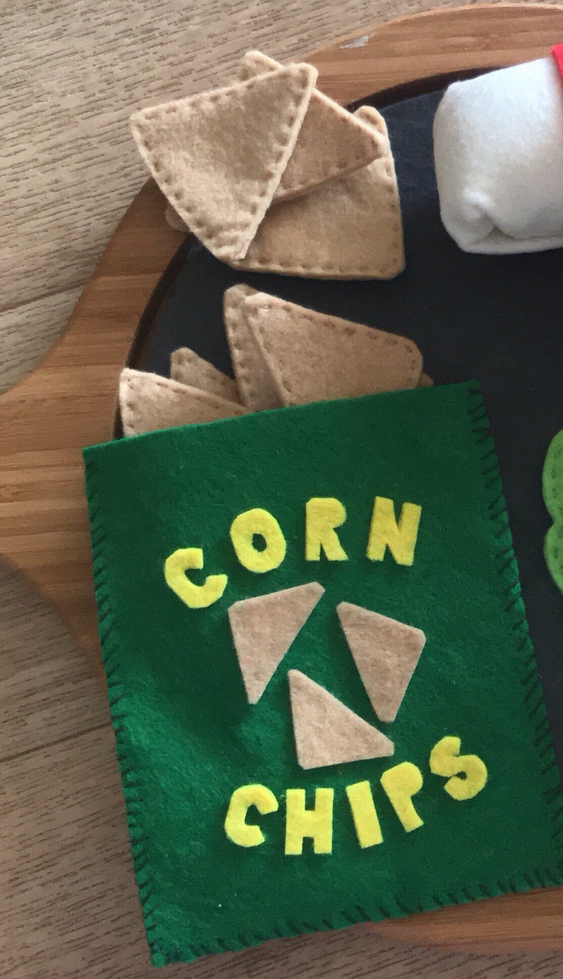 Mexican Themed Felt Food, Pretend Play Set, Taco, Burrito, Nacho Corn ...