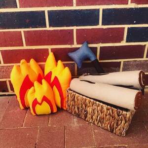Felt Fire Play Set Pretend Campfire Small World Play - Etsy
