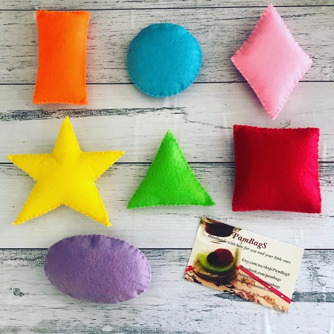 Felt Learning Shapes Set, Montessori Inspired Activity, at Home ...