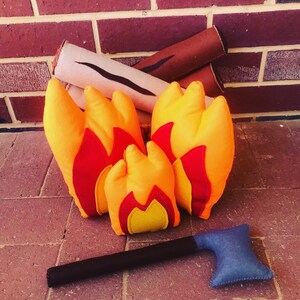 Felt Fire Play Set Pretend Campfire Small World Play - Etsy