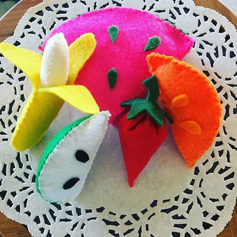 Felt Food Fridge Magnets Play Set - Etsy Australia