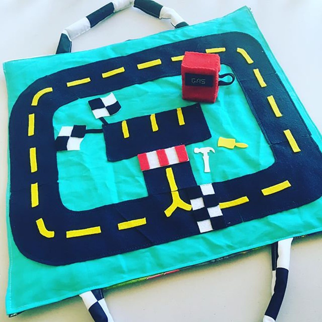 Race Car Track Travel Play Mat Small World Pretend Play - Etsy Australia