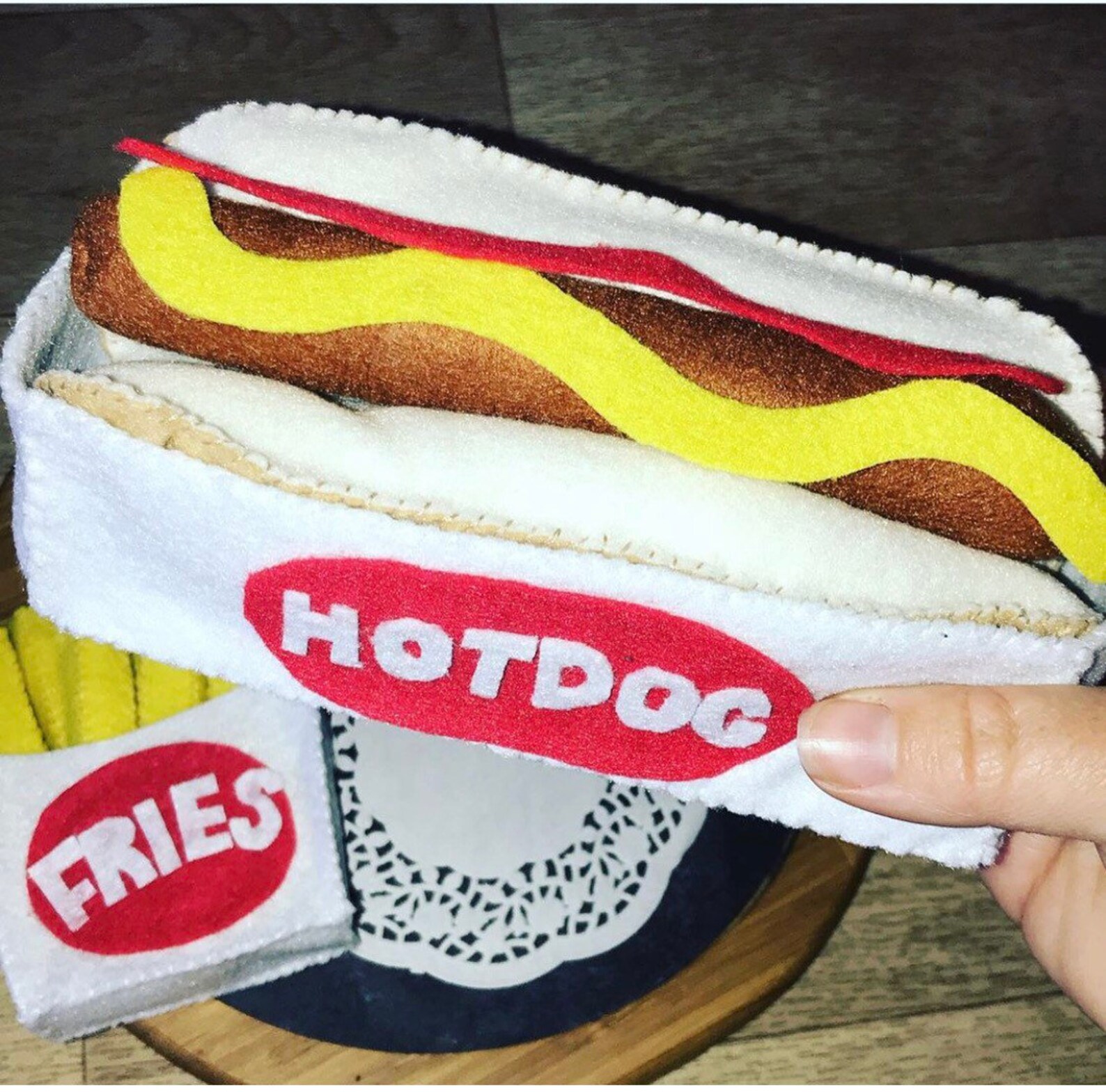 Felt Food Pretend Play Hot Dog and Fries Play Food | Etsy