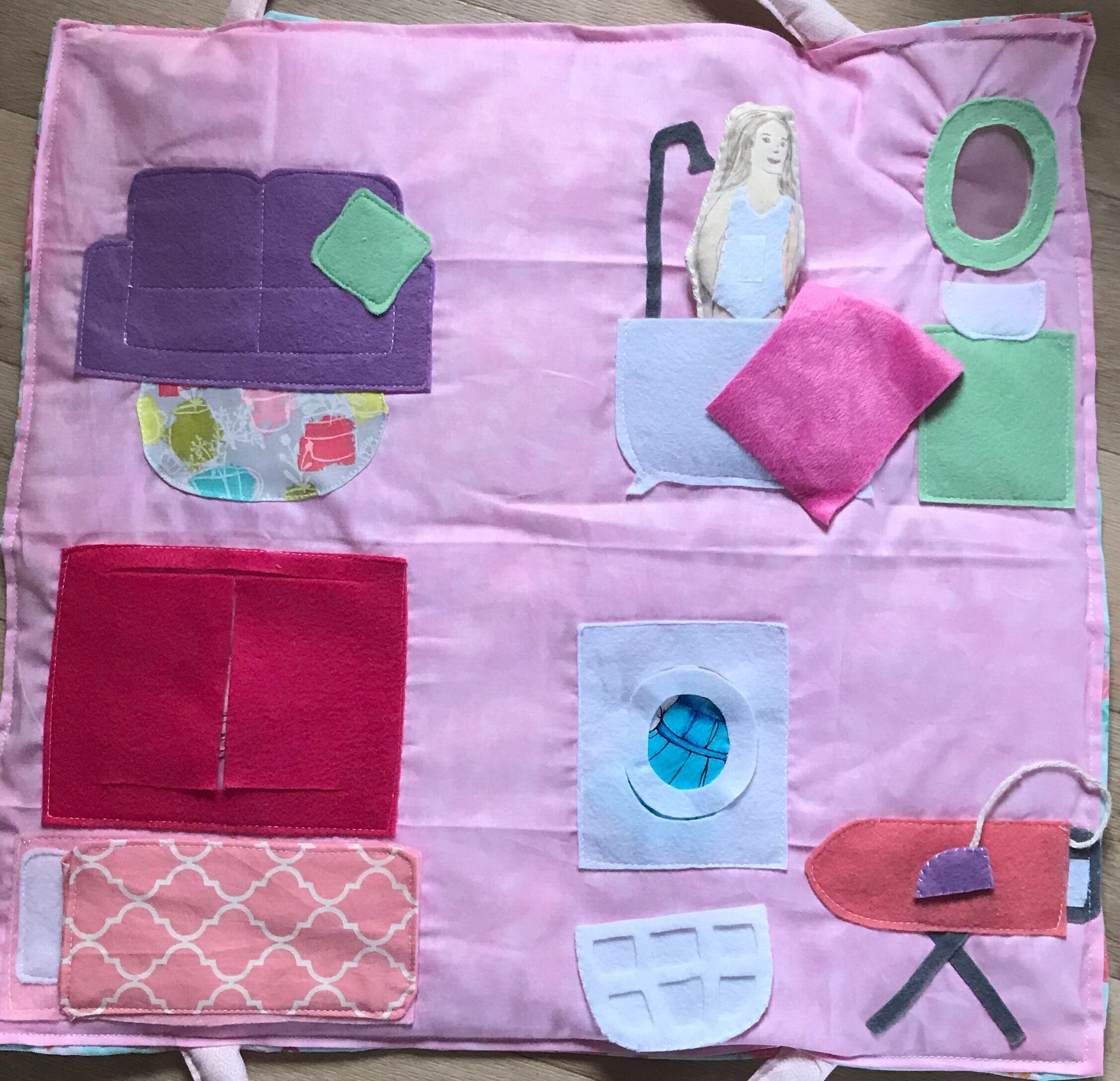 Fold up Carry Along Fabric Dolls House Play Mat - Etsy UK