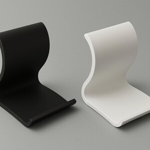 Phone Stand 3D Print Minimalist Desk Decor Smartphone Holder Modern ...