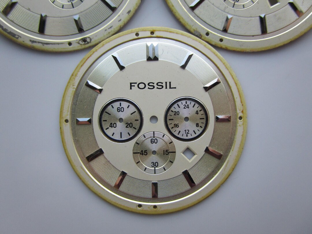3 Vintage Cream and Silver Watch Faces, 39mm Round - Etsy