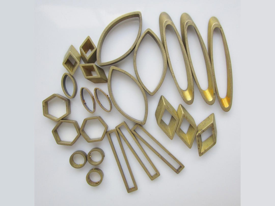 24 Brass Findings/jewelry Components, Mixed Lot Groups of Three - Etsy