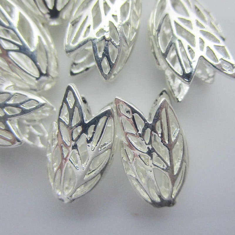 Leaf Bead Caps - Etsy
