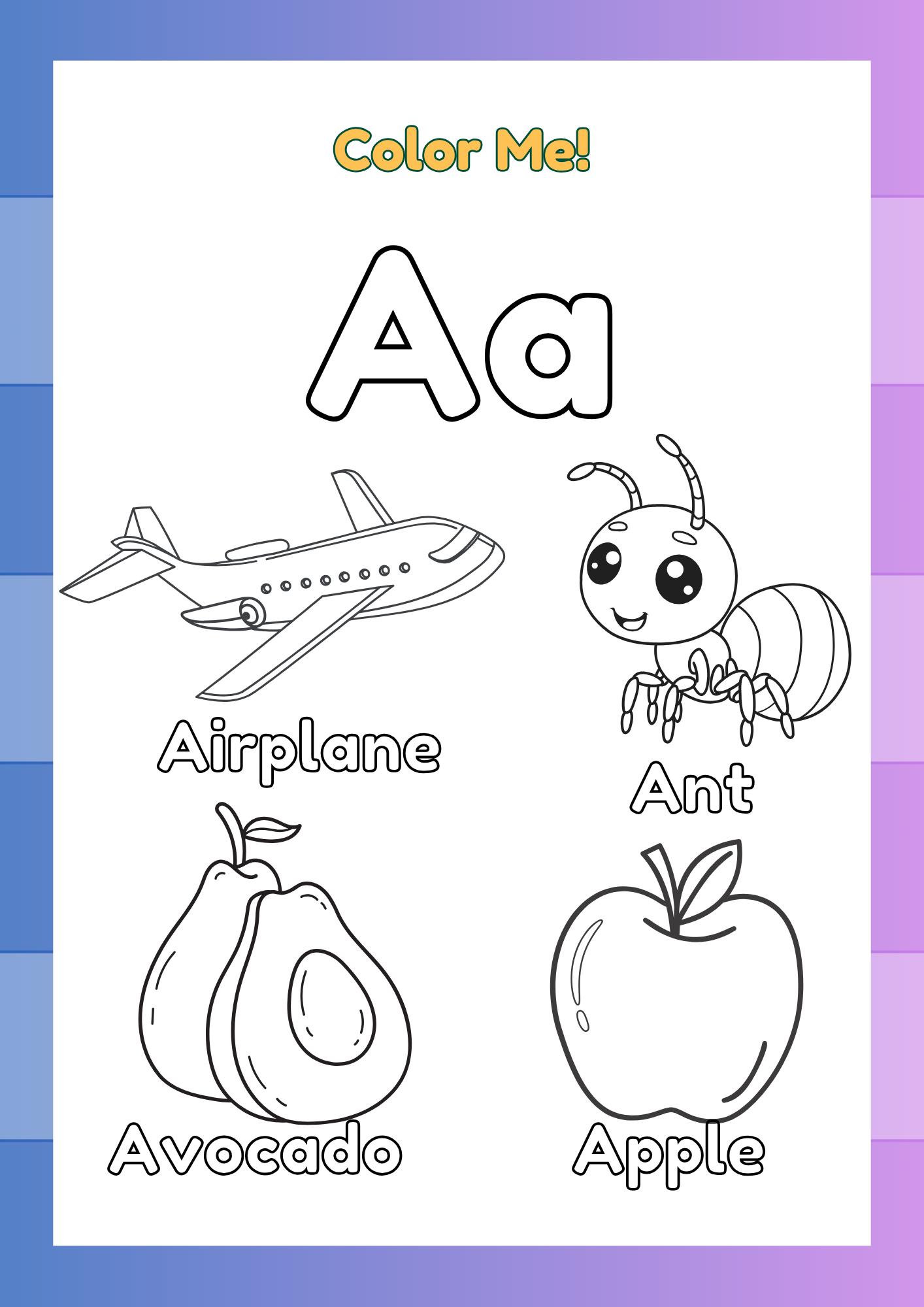 My ABC Coloring Booklet Worksheet - Etsy