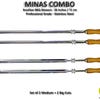 Ceara Combo - Set of 4 Brazilian Skewers 28" + Knife 8" - Professional ...