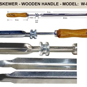 Ceara Combo - Set of 4 Brazilian Skewers 28" + Knife 8" - Professional ...