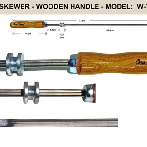 Ceara Combo - Set of 4 Brazilian Skewers 28" + Knife 8" - Professional ...