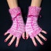 Fingerless Mittens, Light Pink/ Peony Corset Gloves With Satin Ribbons ...