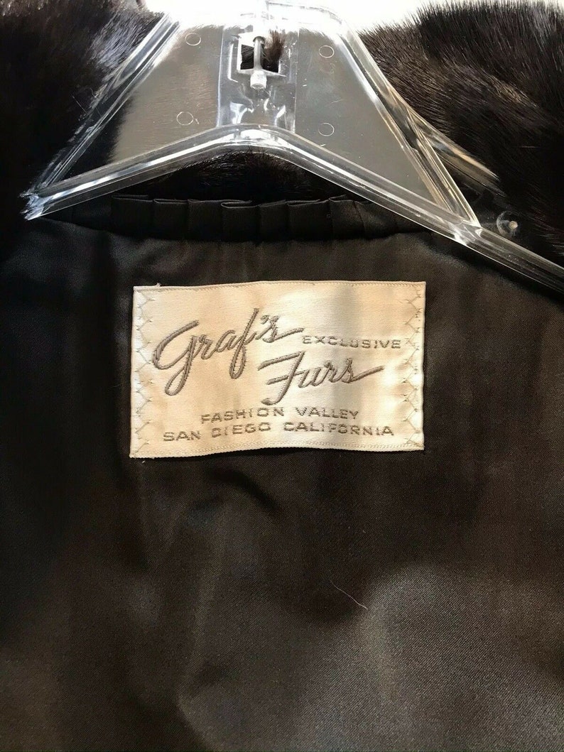 Ladies Vintage Mink Coat Jacket Dark Brown Chocolate Brown Mink Fur ...