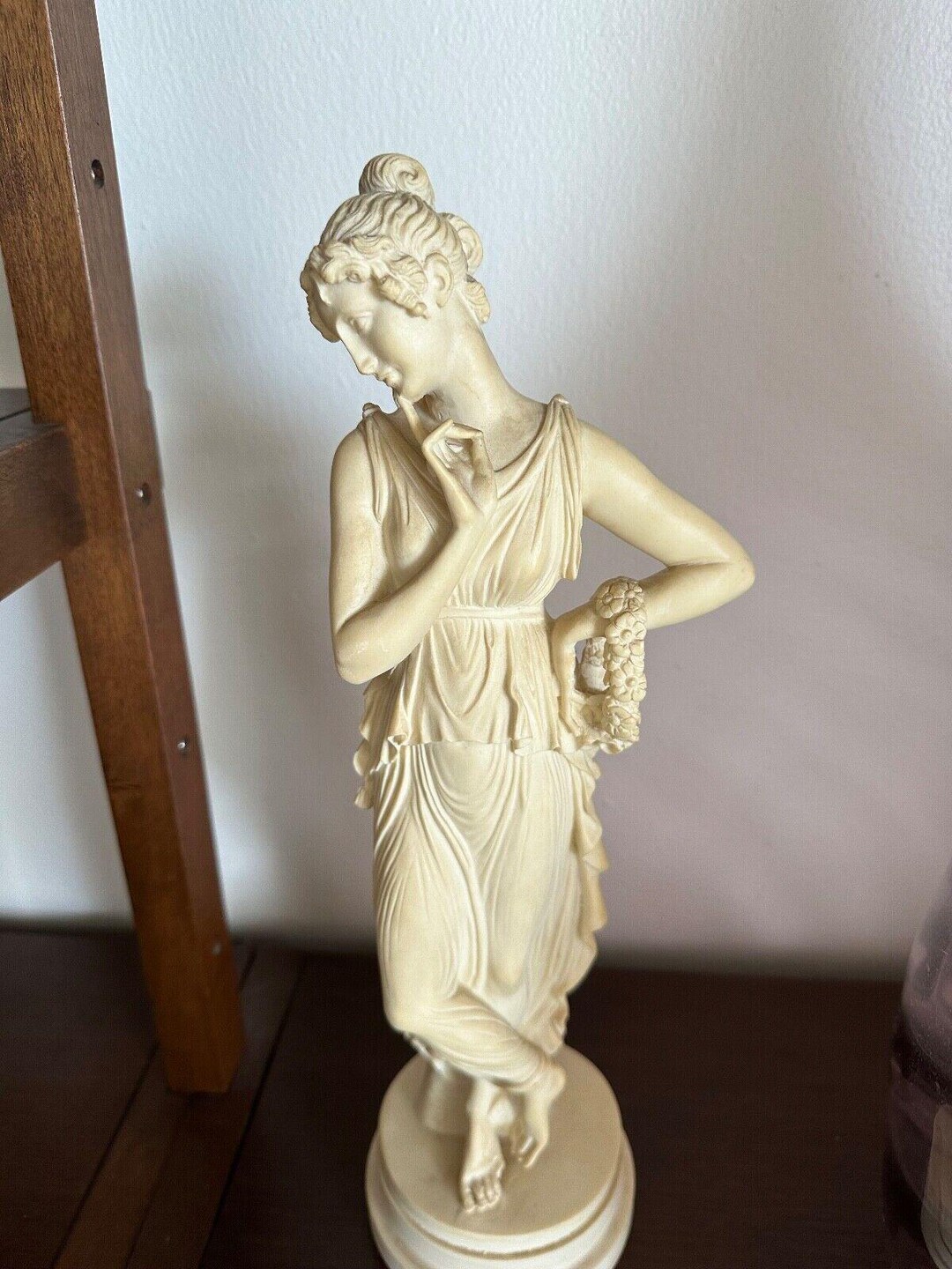 Vintage Faux Alabaster Greek Lady Statue Figure 15" 1960s Hollywood ...