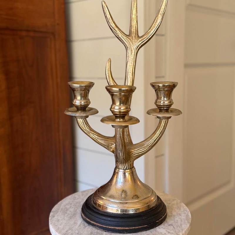 Antler Candelabras - Etsy