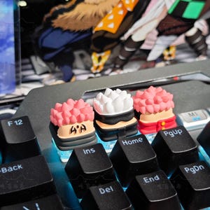 Jujutsu Kaisen Keycaps – Hand Painted Resin Key for Mechanical Keyboard ...