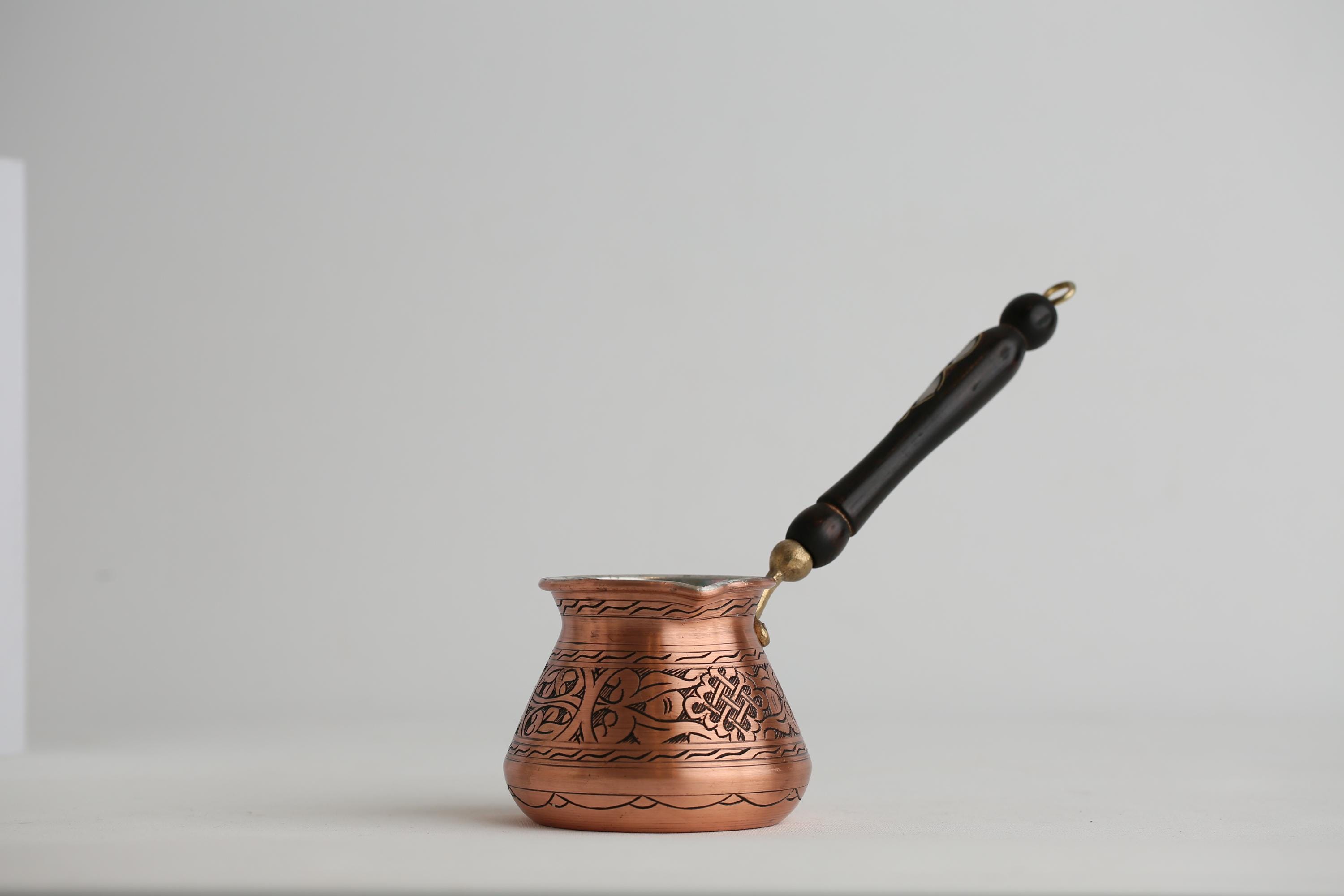 Handmade Copper Turkish Coffee Pot: Stovetop Cezve, Authentic Coffee ...