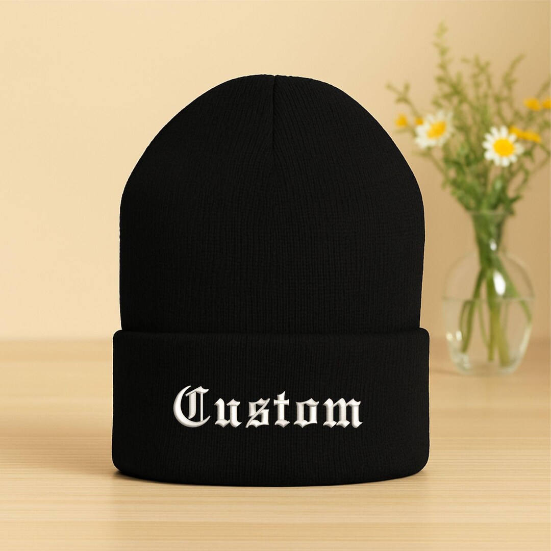 Custom Beanies, Personalized Winter Hat With Logo or Text, Custom Knit ...