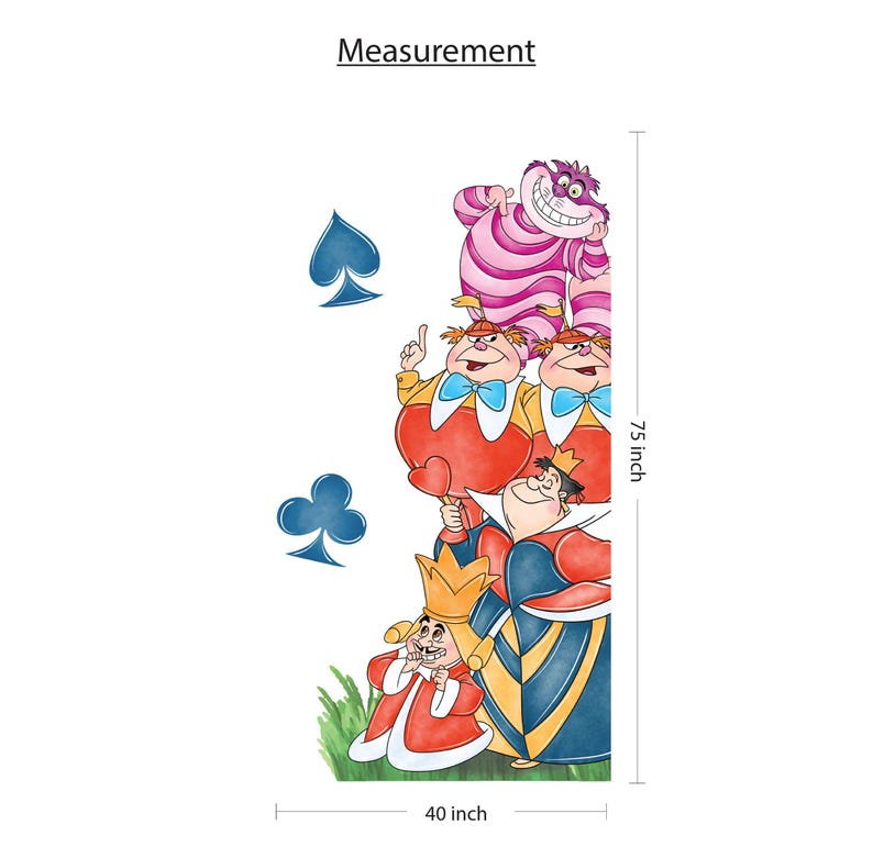 Door Frame Decal Alice in Wonderland Wall Decal Alice's Adventures Wall ...