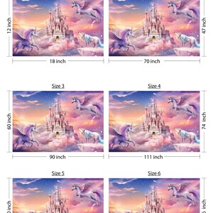 Princess Castle Wallpaper Pink Castle Wall Decal Unicorn Wall Mural ...