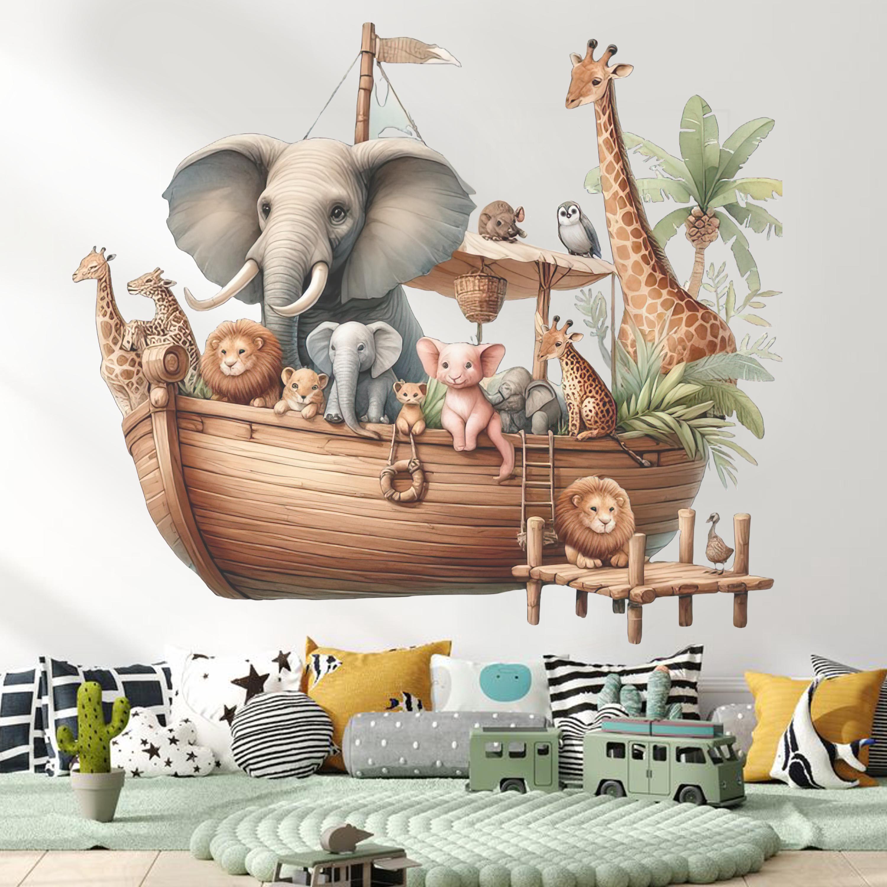 Noah's Ark Wall Decal Large Boat Wall Sticker Biblical Story Wall Mural ...