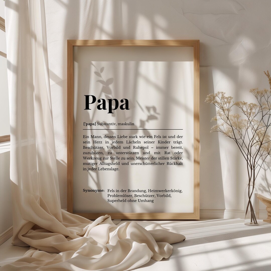Definition of Dad Poster | Wall Art A4/5 | Father's Day Gift ...