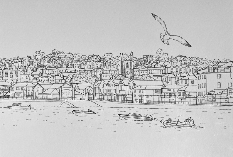 A3 Print of St Ives, Cornwall - Etsy UK