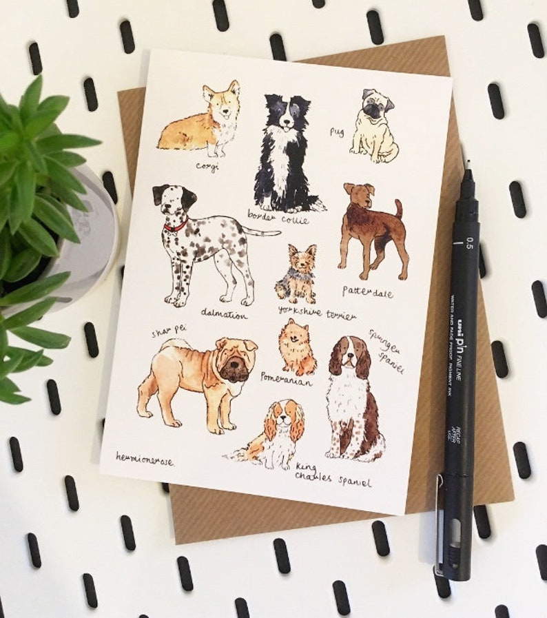 Dogs Greetings Card - Etsy