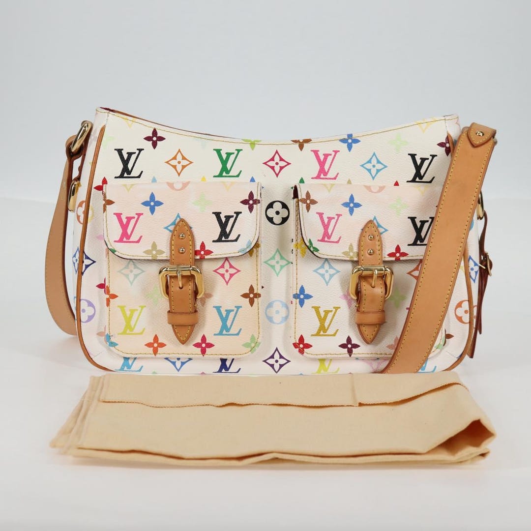 LOUIS VUITTON Monogram Multicolor Lodge GM Bag White M40051 Auth - Etsy