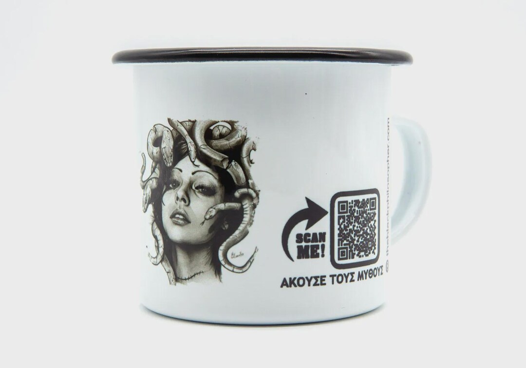 Greek Mythology Enamel Mug® – Sketch (medusa) - Etsy