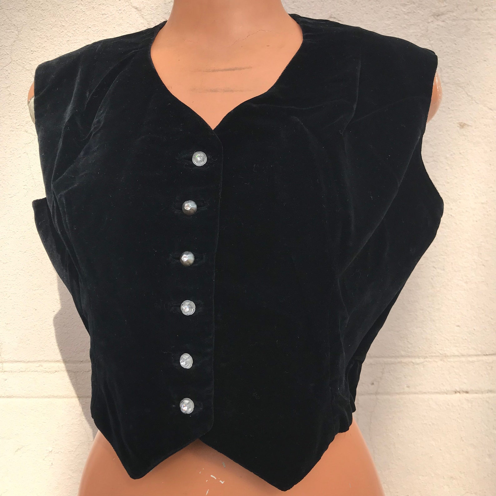 1940s Black VELVET Capelet / Vest Bolero - Etsy