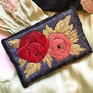 1920s Parisian Bohemian Woven Raffia Purse Wallet - Etsy