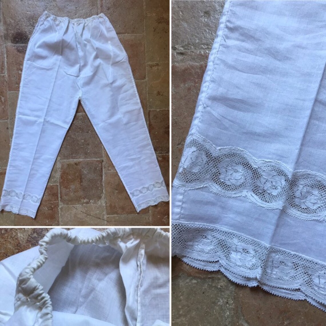 1900s Summer French Pajamas / Antique French Cotton and Lace - Etsy