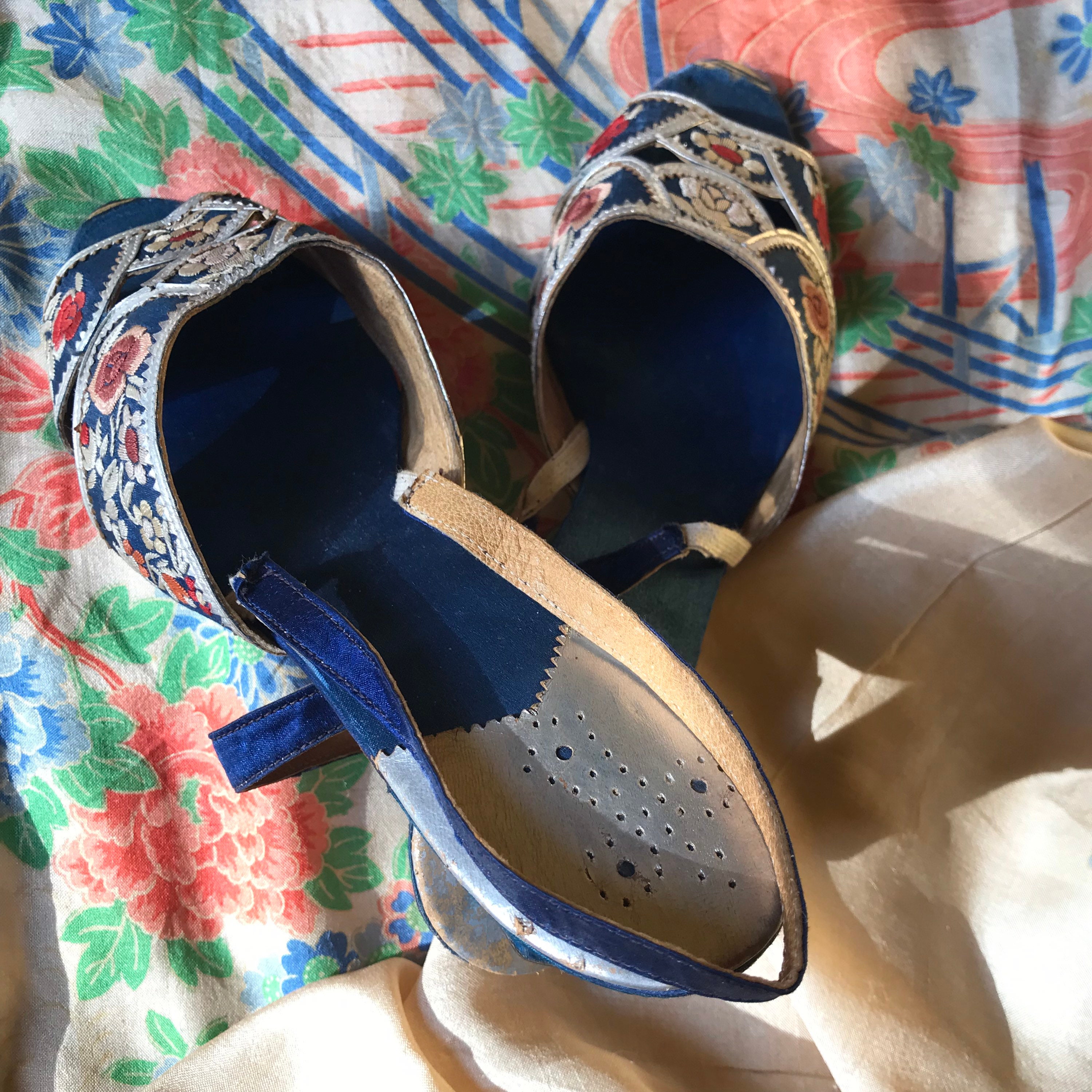 1920s Deco Flapper Girl Kimono Japanese Mules Shoes - Etsy