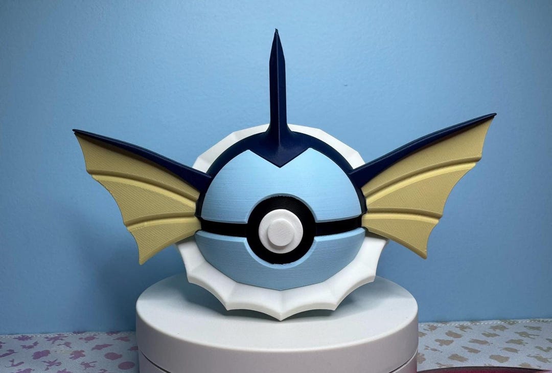 Vaporeon Inspired 3D Pokéball | Water-type Pokémon Collectible - Etsy