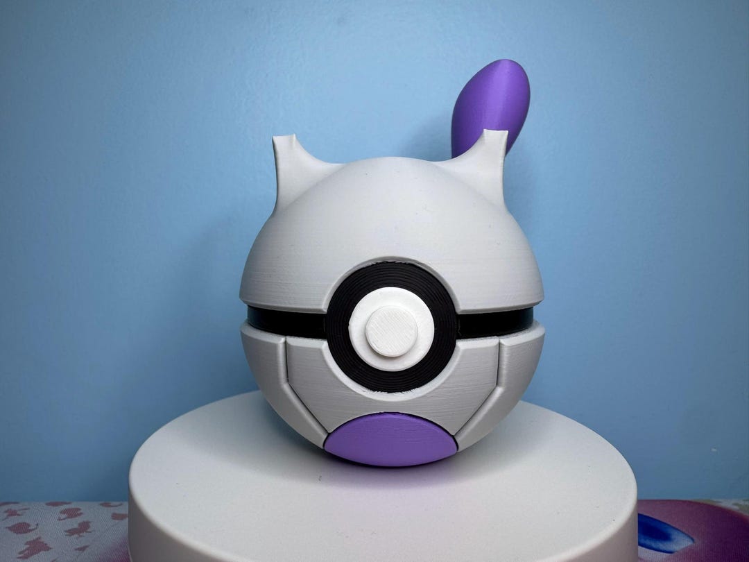 Mewtwo Inspired 3D Pokéball | Psychic-type Legendary Pokémon ...